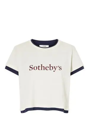 FRAME Sotheby's Printed Cotton-jersey T-shirt - Neutrals