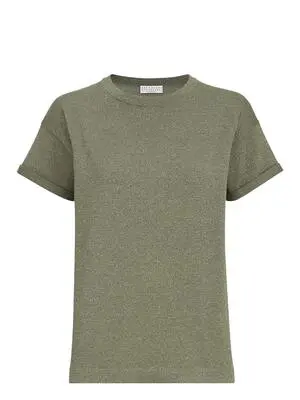 Brunello Cucinelli Cashmere-silk Blend T-shirt Green