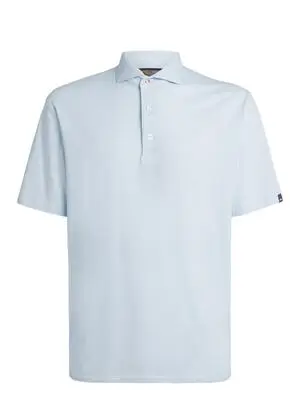 Kjus Pima Cotton Printed Hollow Polo Shirt - Blue