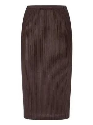 TOM FORD Leather Midi Skirt
