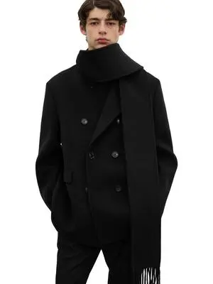 TOTEME Scarf Peacoat - Black