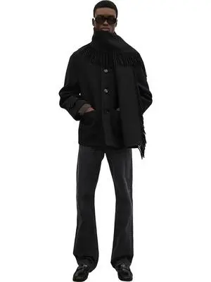 TOTEME Fringed Scarf Jacket - Black