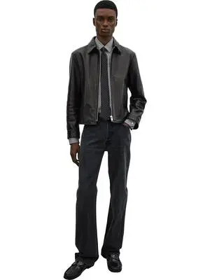 TOTEME Zip Leather Jacket - Black