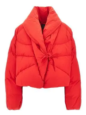 Bacon W Oft Vault Crop Down Jacket - Red