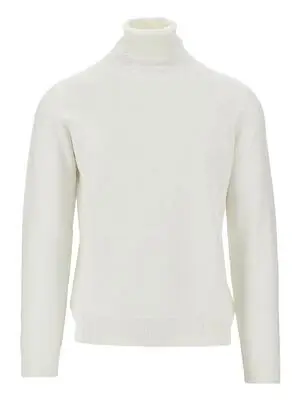 THE PULL Merino Wool Knitted Turtleneck - White
