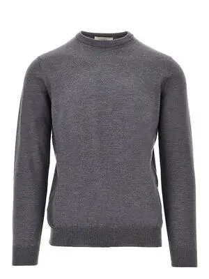 THE PULL Merino Wool Crewneck Sweater - Grey