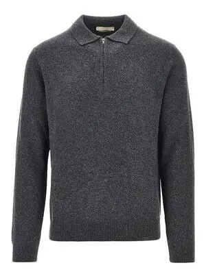 DANIELE FIESOLI Upcycled Cashere Polo Sweater An - Grey