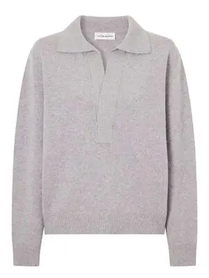 Victoria Beckham Genevieve Wool And Cashmere-blend Sweater - Gray