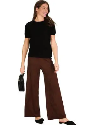 DUFFIELD LANE Suede Sasha Pant - Chicory