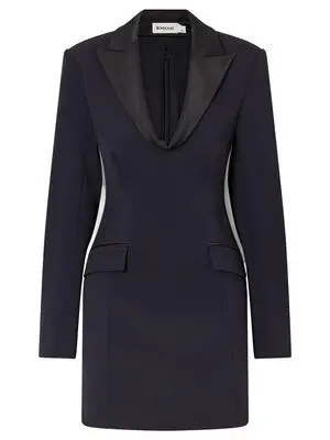 Simkhai Marina Padded Crepe Mini Dress - Black