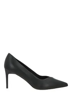 Max Mara Minimalist Leather Highheels - Black