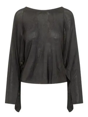 Ba&sh Sara Draped Back Knitted Top - Black