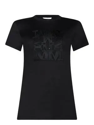 Max Mara Plain Colour T-shirts Black