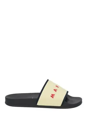 Marni Two-color Flat-bottomed Flip-flops - Black