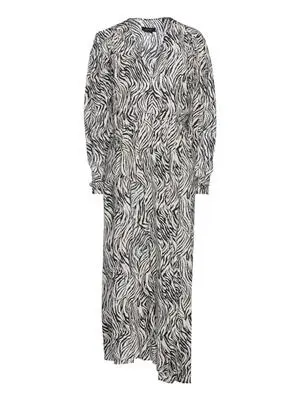 Isabel Marant Étoile Zebra-print Chiffon Flare Skirt  Ivory