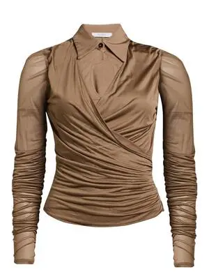 Max Mara Plain Colour Tops - Brown