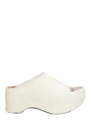 Marni Simple And Comfortable Wooden Clogs - White
