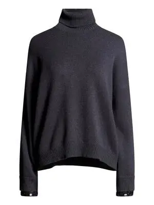 Brunello Cucinelli Solidcolor Knit Turtleneck Sweater - Blue