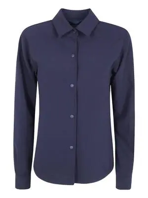 Aspesi Press-stud Long-sleeve Shirt - Blue
