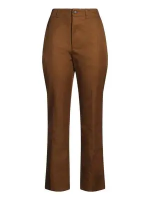 Saint Laurent Twill Straight Leg Trousers - Green