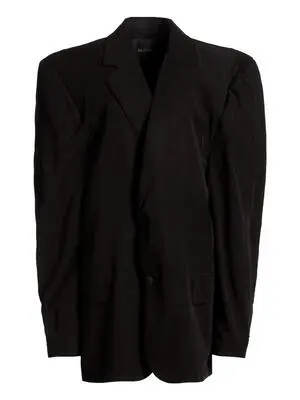 Balenciaga Solid-colored Long Coat - Black