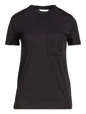 Max Mara Plain Colour T-shirts - Black