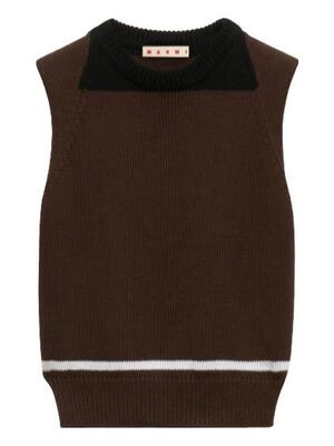 Marni Sleeveless Crewneck Jumper - Chestnut