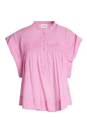 Isabel Marant Étoile Isabel Marant Etoile Pleated Woven Short Sleeve Top No