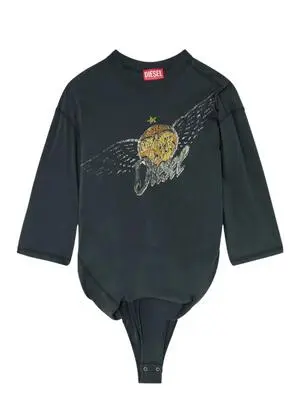 DIESEL® T-shirt Bodysuit With Concert Graphics - Black