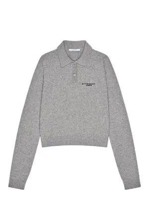 Givenchy Wool And Cashmere Polo Shirt Gray