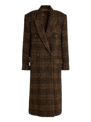 ISABEL MARANT ÉTOILE Plaid Doublebreasted Long Coat
