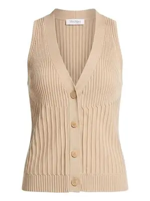 Max Mara Ribbed-knit Sleeveless Vest - No