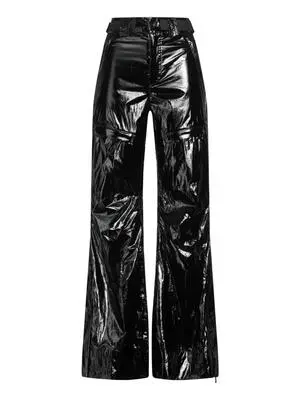 Dolce & Gabbana Coated Flare Trousers - Black