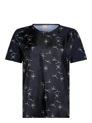 Max Mara Two-tone Printed Top - Blue