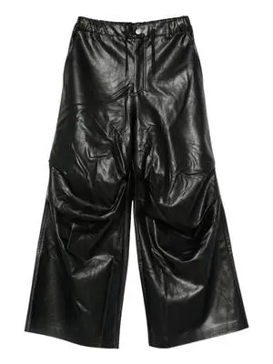 MAISON MARGIELA Drawstring Wide-leg Trousers - Black