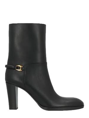 Saint Laurent Minimalist Blockheel Ankle Boots - Black