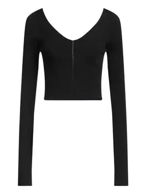 Marni Solid Color Lightweight Knit Sweater - Black