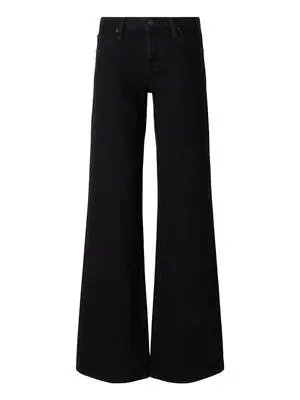 FRAME Low-rise Wide-leg Jeans - Black