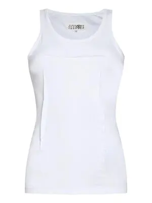 MAISON MARGIELA Solidcolor Sleeveless Top - White