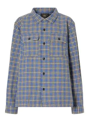 Ralph Lauren Checked Cotton-twill Shirt - Gray