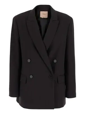TWINSET Double-breasted Blazer - Black
