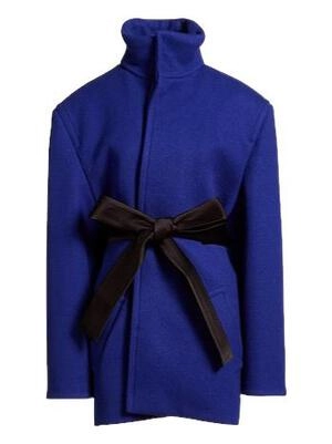 Saint Laurent Saint Laurent Minimalist Single-Breasted Coat Blue