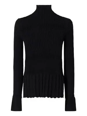 Proenza Schouler Wool-blend Turtleneck Top - Black