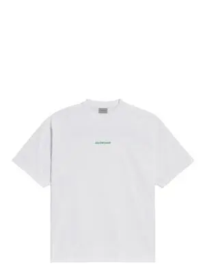 Balenciaga Back Embroidered Medium-fit T-shirt - White