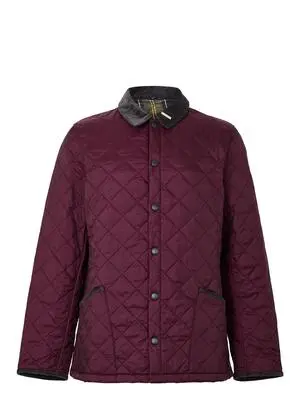 Barbour Diamond Quilted Collared Jacket - Bordeaux