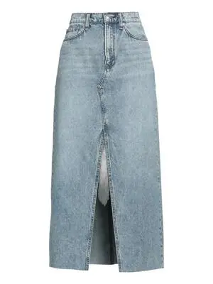 Rag & Bone Denim A-line Skirt - Blue