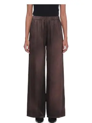 Avant Toi Wide-leg Elastic-waist Trousers - Brown