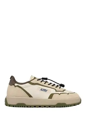 AUTRY WildPace Low Sneakers In Wife And Chocolate Ripstop Nylon And Suede Green