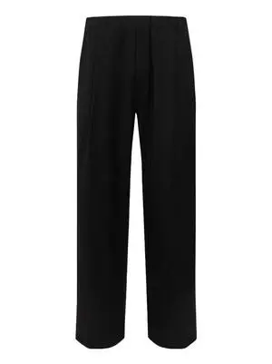 LANEUS Tapered Elastic-waist Pants - Black
