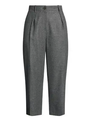 Brunello Cucinelli Tailored Tapered Cropped Trousers - Black